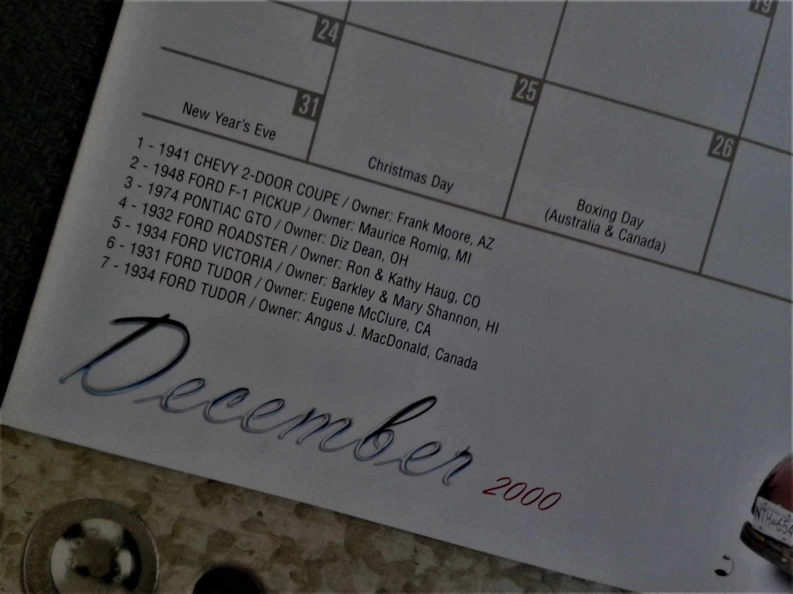 Snap on Collectors Calendar Snapshots 2000 Millenium - Etsy Canada