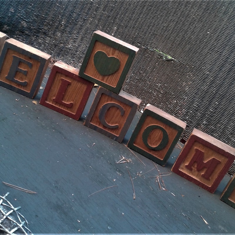 Distressed Blocks - Etsy