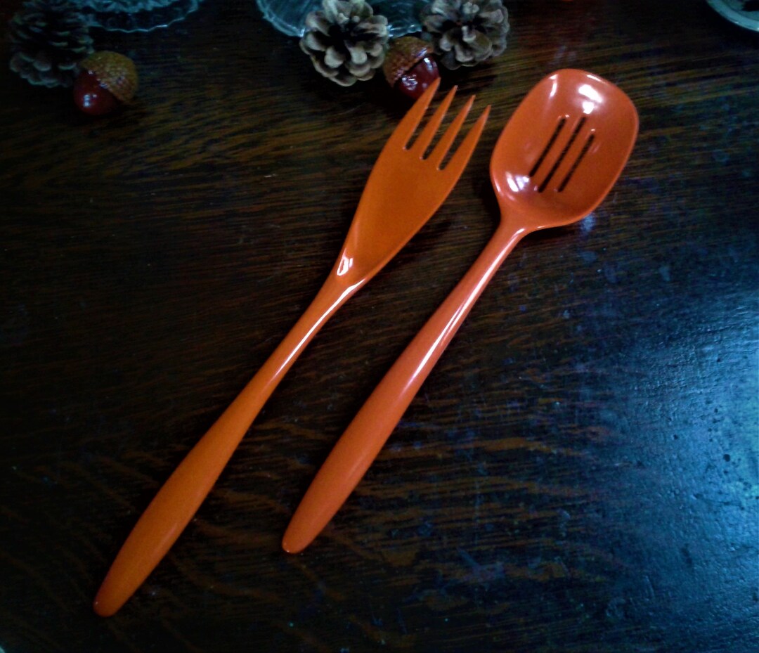 Rosti Serving Utensils, Melamine Kitchen Fork, Slotted Spoon, Hutzler ...