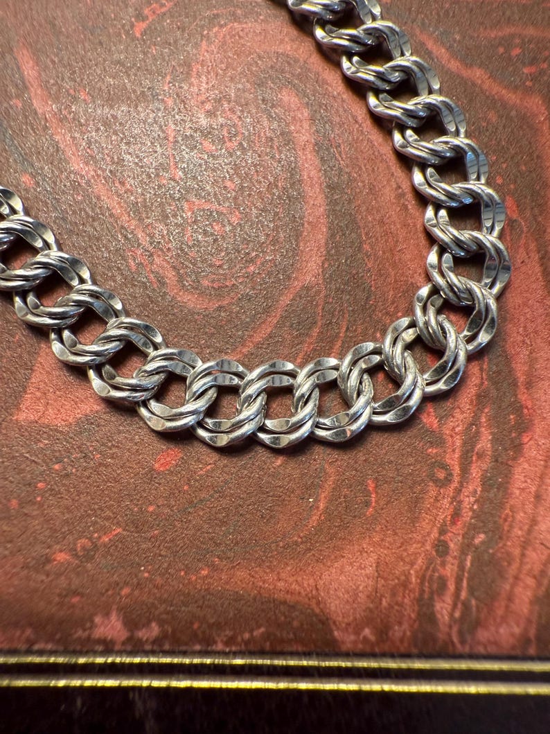 Vintage James Avery Double Curb Link Sterling Charm Bracelet - Etsy