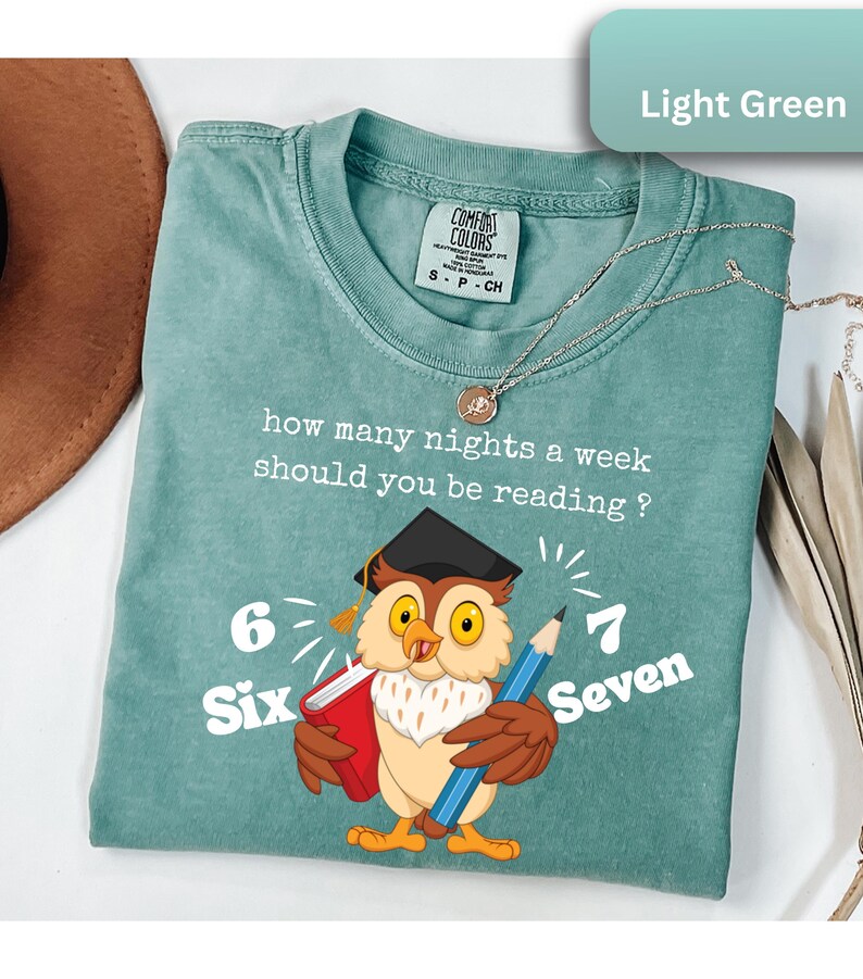 Comfort Colors Owl Teacher Shirt, Reading Pun Tee, Book Lover Gift - Etsy