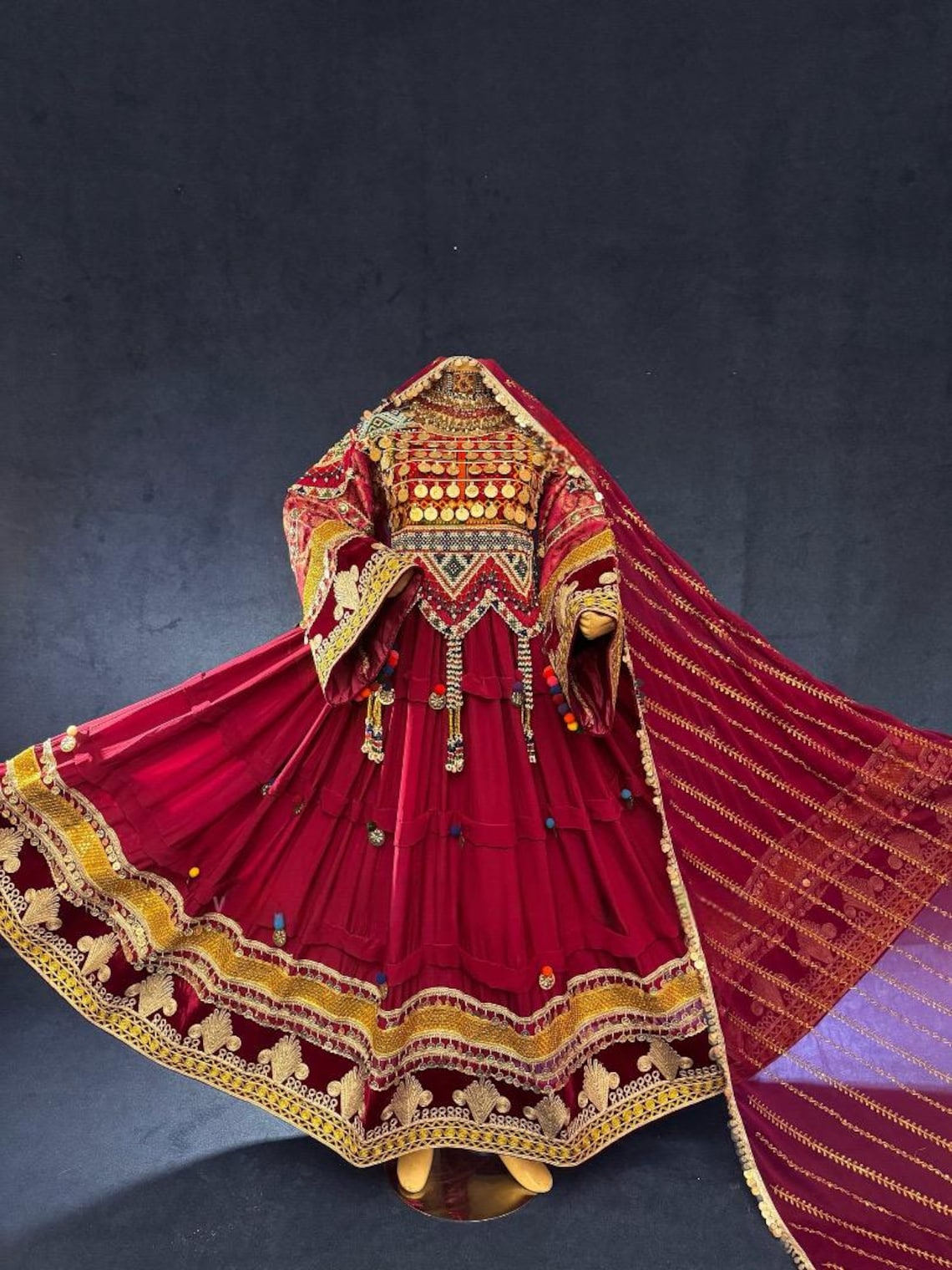 Afghan Traditional Dress With Hand Embroidery and Shawl - Etsy