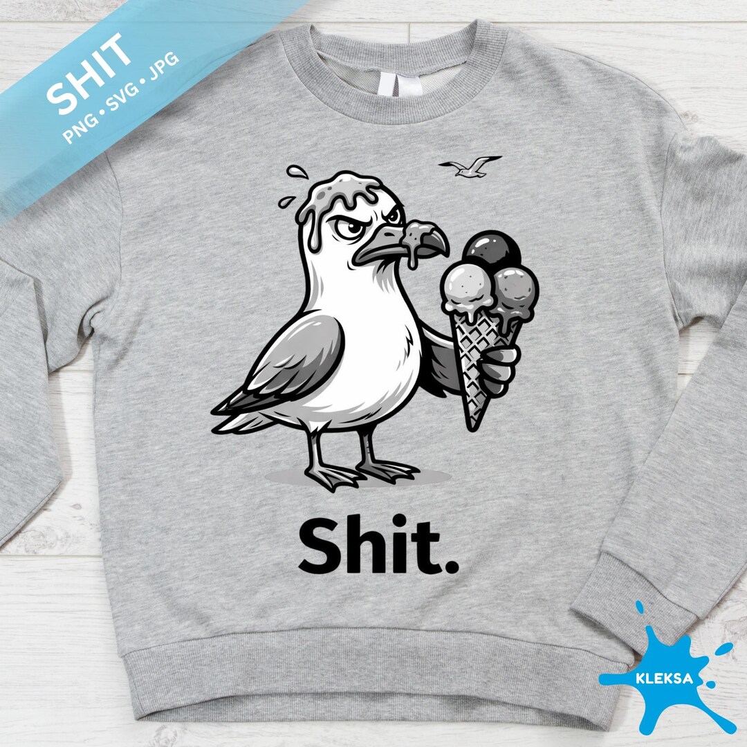Seagull Poop | Funny Seagull File SVG PNG JPG | Sarcastic Humor ...