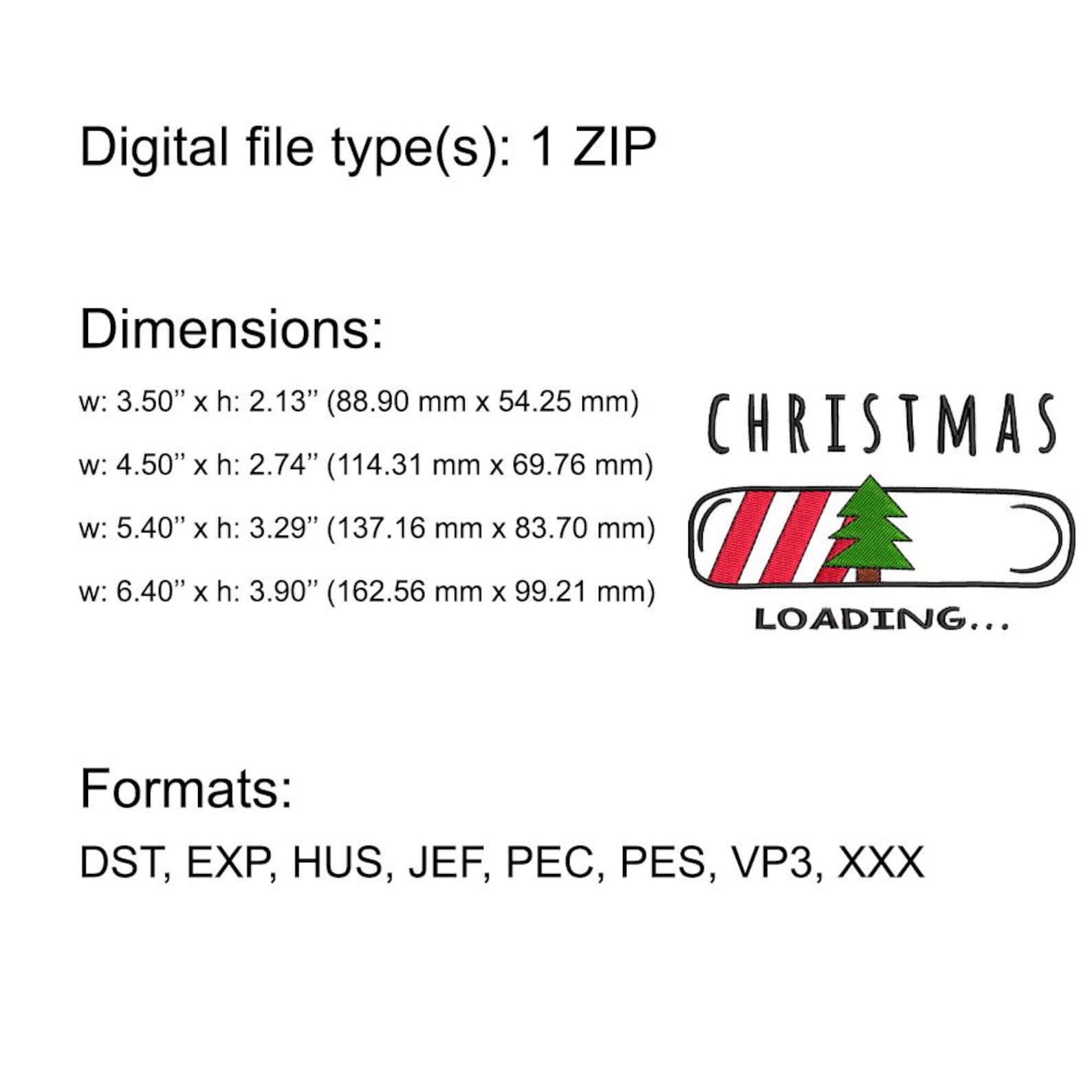 Christmas Loading Machine Embroidery Design, 4 Sizes - Etsy