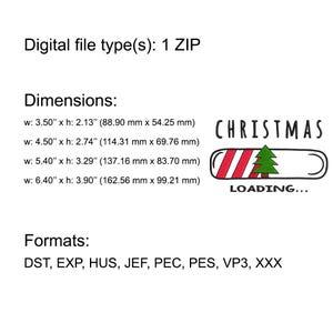 Christmas Loading Machine Embroidery Design, 4 Sizes - Etsy