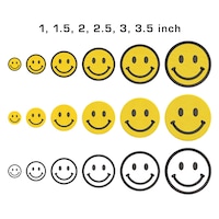 Mini to Large Smiley Face Embroidery Design, 12 Sizes, Quick Satin ...