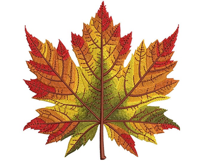 Autumn Leaf Border Embroidery Design, Seasonal Machine Embroidery File ...