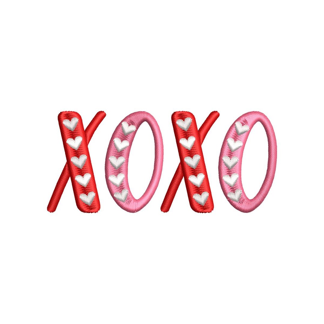 XOXO Machine Embroidery Design, 4 Sizes - Etsy