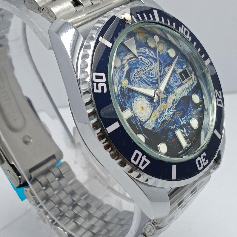 Seiko 5 Rotating Bezel Blue Dial Automatic, Date, Transparent Back ...