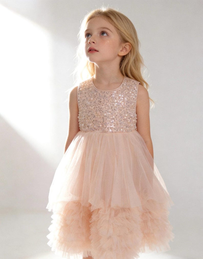 Girls Luxury Evening Gown Sample Dress, One Size Only, Soft ...