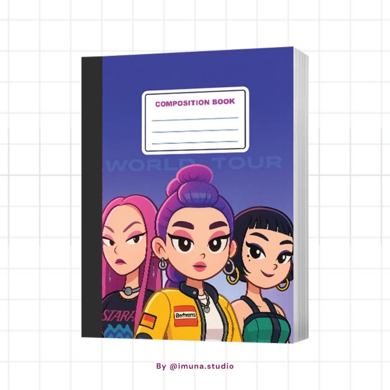 K-pop Demon Hunters Composition Notebook Covers | Printable PDF | Cute ...