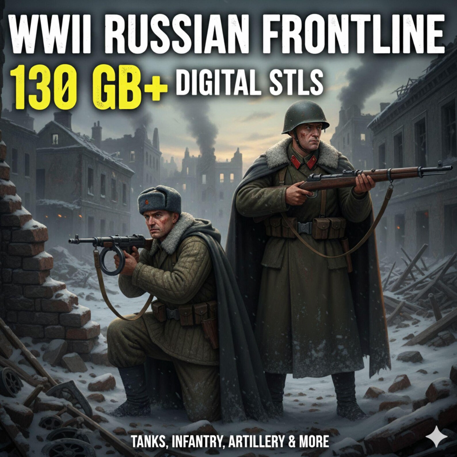 WW2 120GB+ STL Bundle, 3D Print STL Pack, WWII 3D Print Models Pack ...