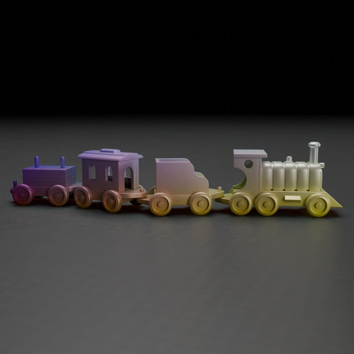 Articulated Train STL File, 3D Printable Fidget Toy, Train Toy for Kids ...