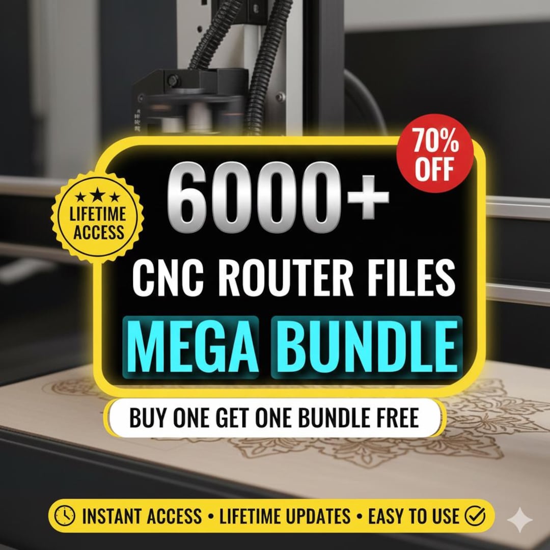 6000+ CNC MEGA Files for Router Machines, Biggest Cnc Router STL Pack ...