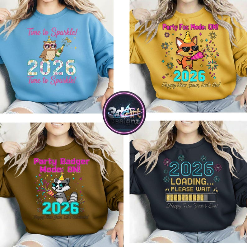 20 Plus 2026 New Year Bundle PNG, Different Shirt Designs, Trendy New ...