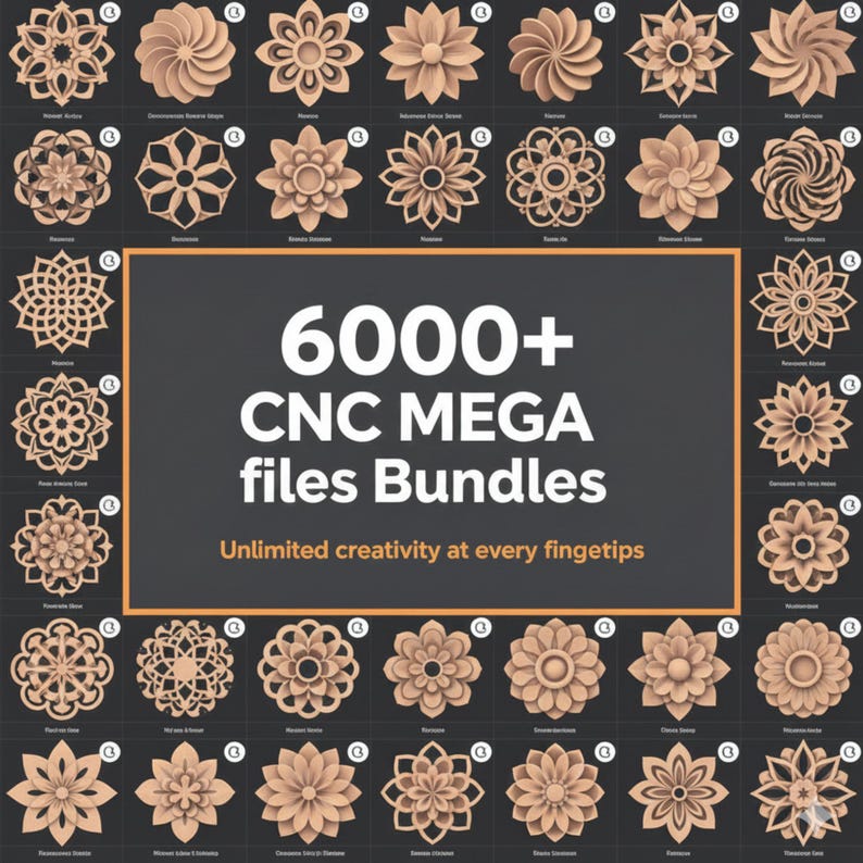 6000+ CNC MEGA Files for Router Machines, Biggest Cnc Router STL Pack ...