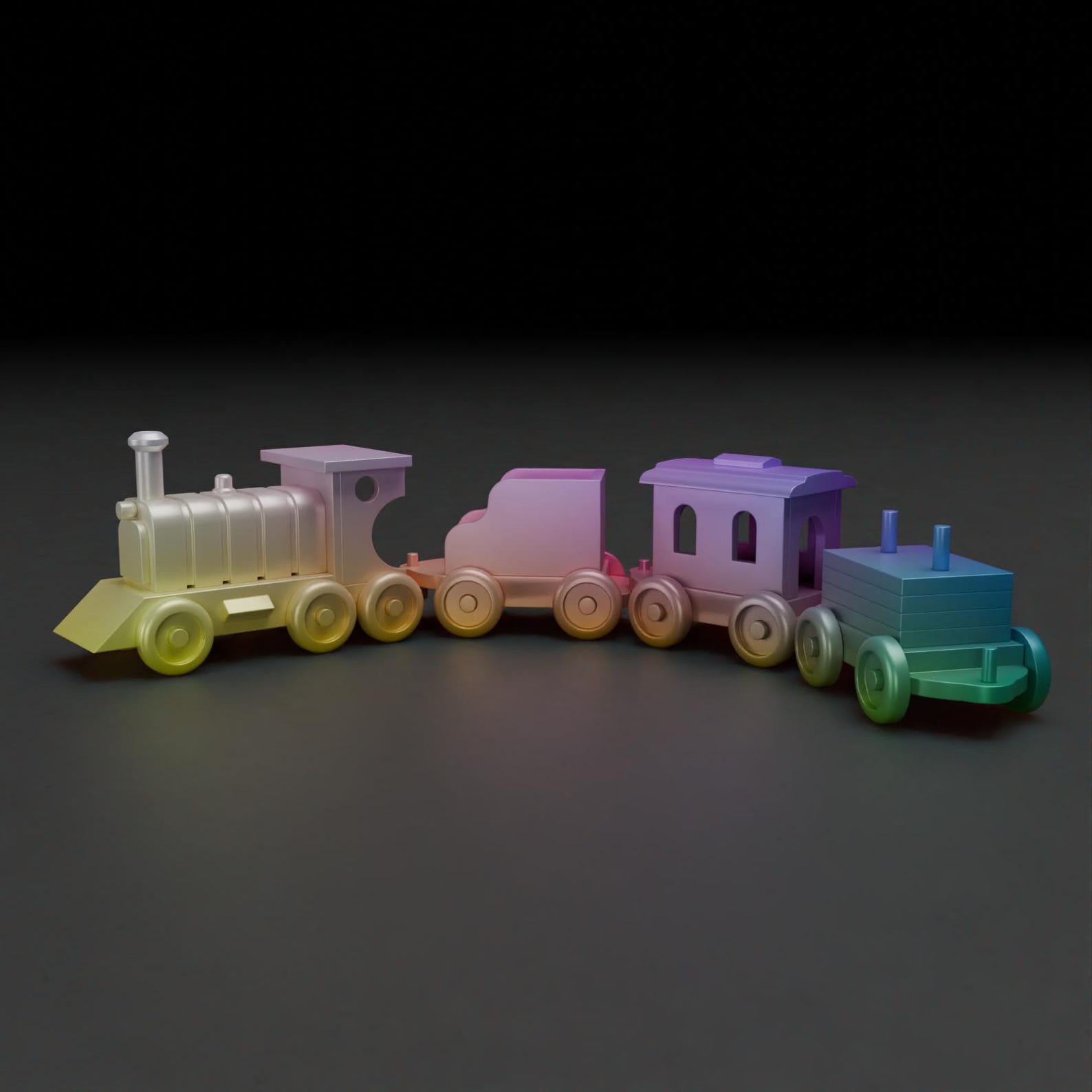 Articulated Train STL File, 3D Printable Fidget Toy, Train Toy for Kids ...