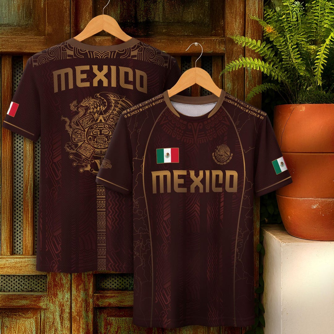 Mexican Aztec Soccer Jersey for Men, Mexico Football Jersey, Great ...