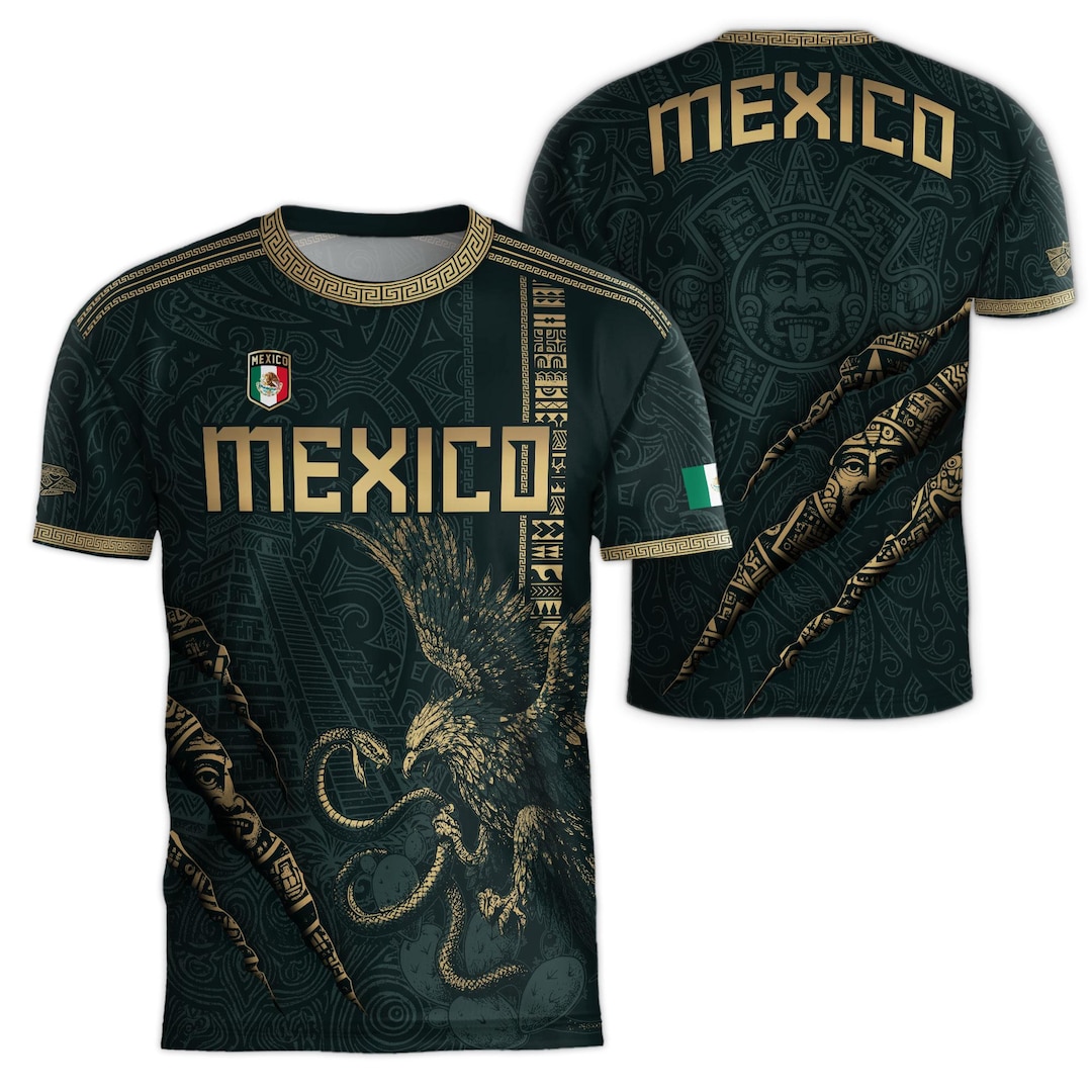 Mexican Aztec Soccer Jersey for Men, Mexico Football Jersey, Great ...