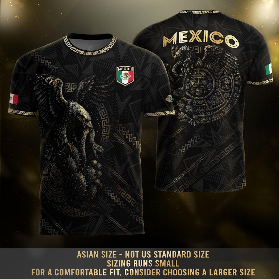 Mexican Aztec Soccer Jersey for Men, Mexico Football Jersey, Great ...