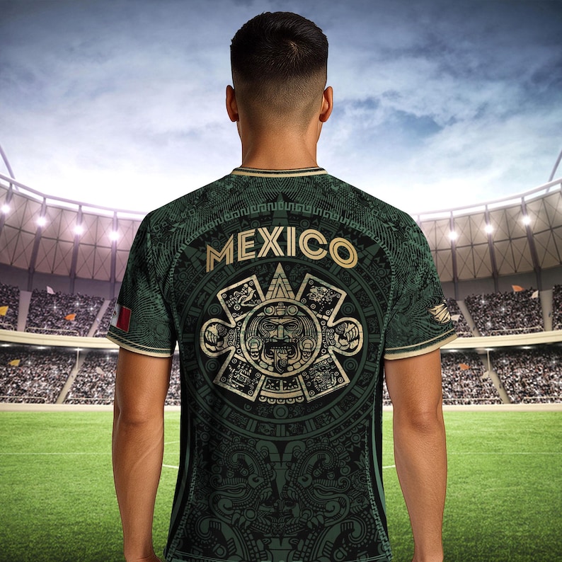 Mexican Aztec Soccer Jersey for Men, Mexico Football Jersey, Great ...