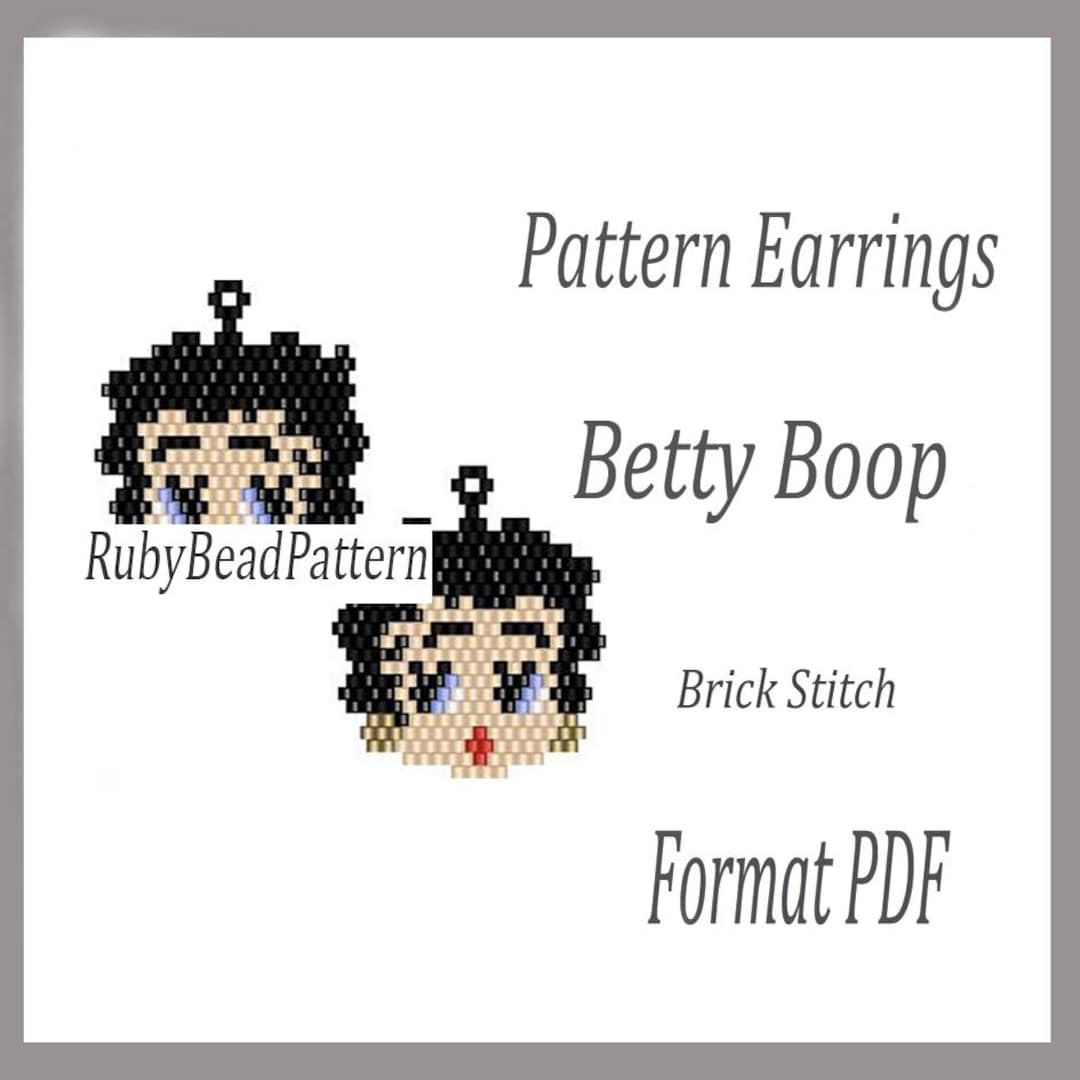 Betty Boop Bead Earrings Pattern, Betty Boop Beaded Pattern, Betty Boop ...