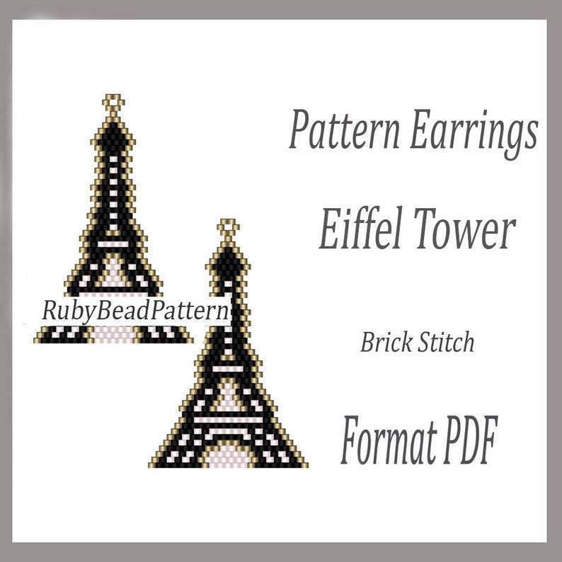 Eiffel Tower Bead Earrings Patterns, Eiffel Tower Beaded Patterns ...