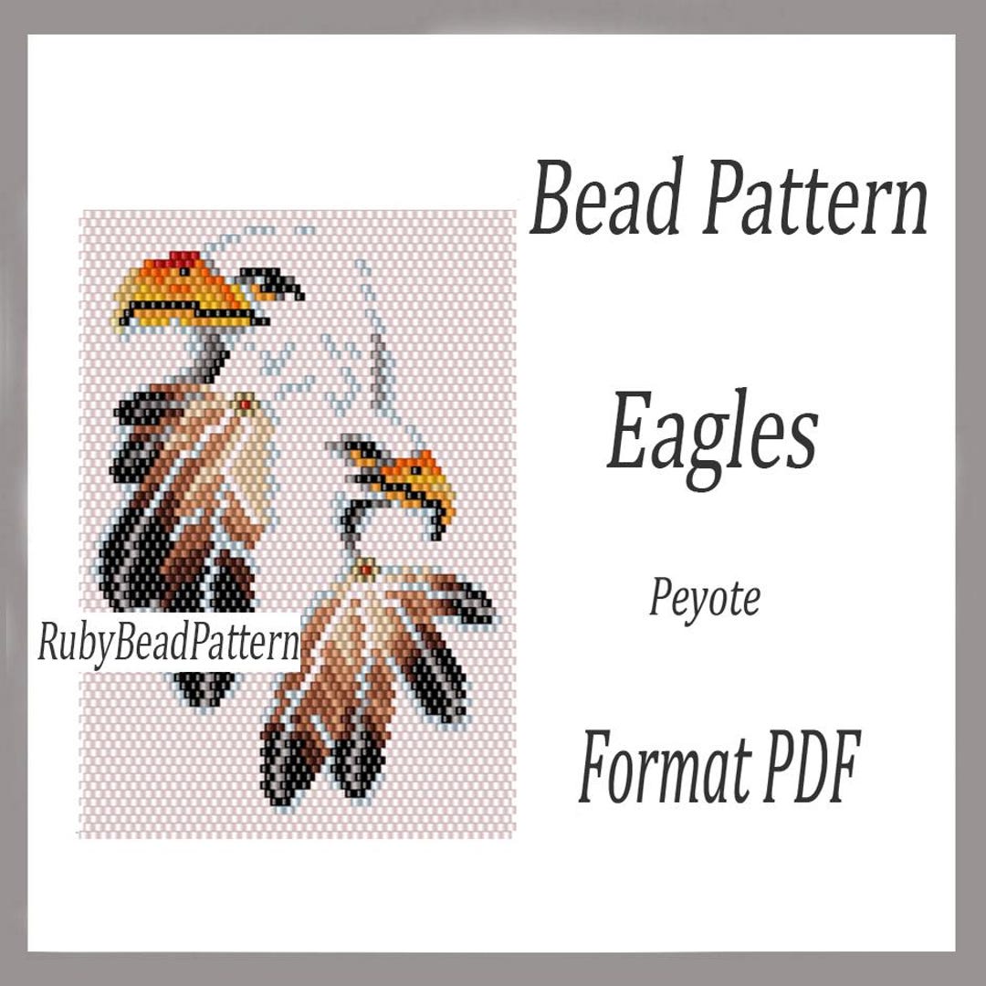 Eagles Mini Tapestry Bead Pattern, Eagles Beaded Pattern, Eagles ...
