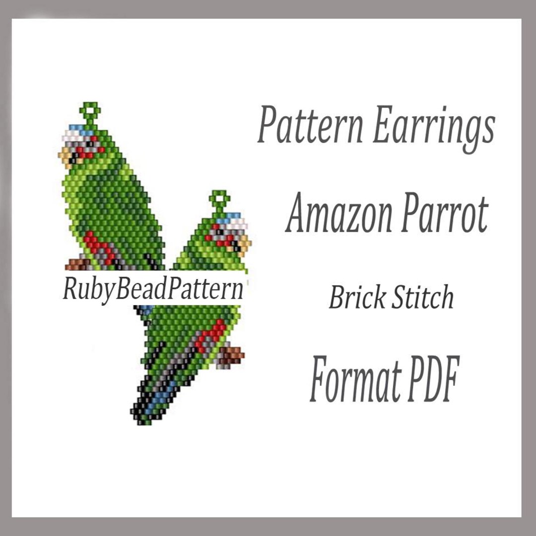 Amazon Parrot Bead Earrings Pattern, Amazon Parrot Beaded Pattern ...