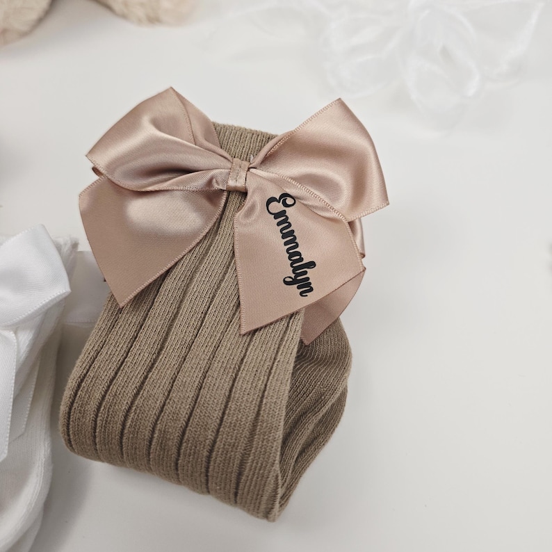 Custom Baby Girl Socks, Newborn Socks With Bow - Etsy