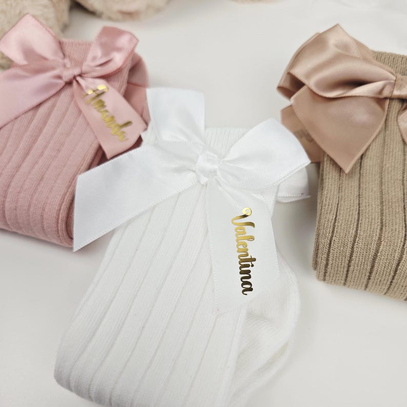 Custom Baby Girl Socks, Newborn Socks With Bow - Etsy