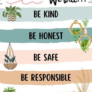 Printable Classroom Rules Poster – Digital Download – Boho Classroom ...