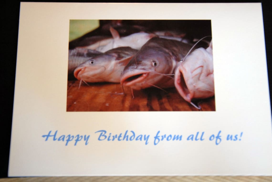 Catfish Photo Birthday Card, 5x7 - Etsy