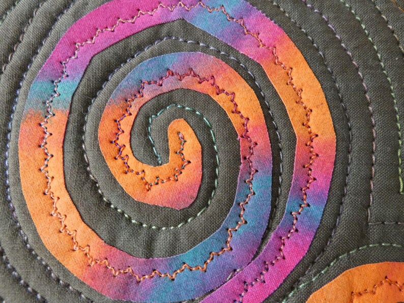 Spirals and Triangles Textile Wall Hanging - Etsy