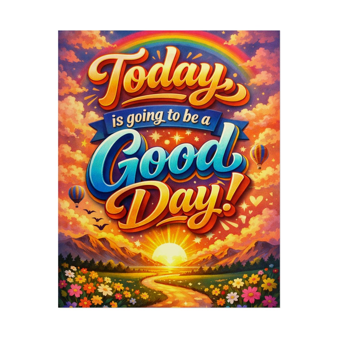 Today is Going to Be a Good Day Poster Wall Art Rolled Motivational ...