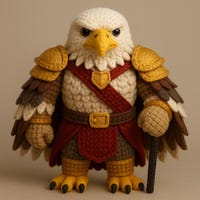 Bald Eagle Crochet Pattern. Easy No Sew Plush Toy. Mini Bird Falcon ...