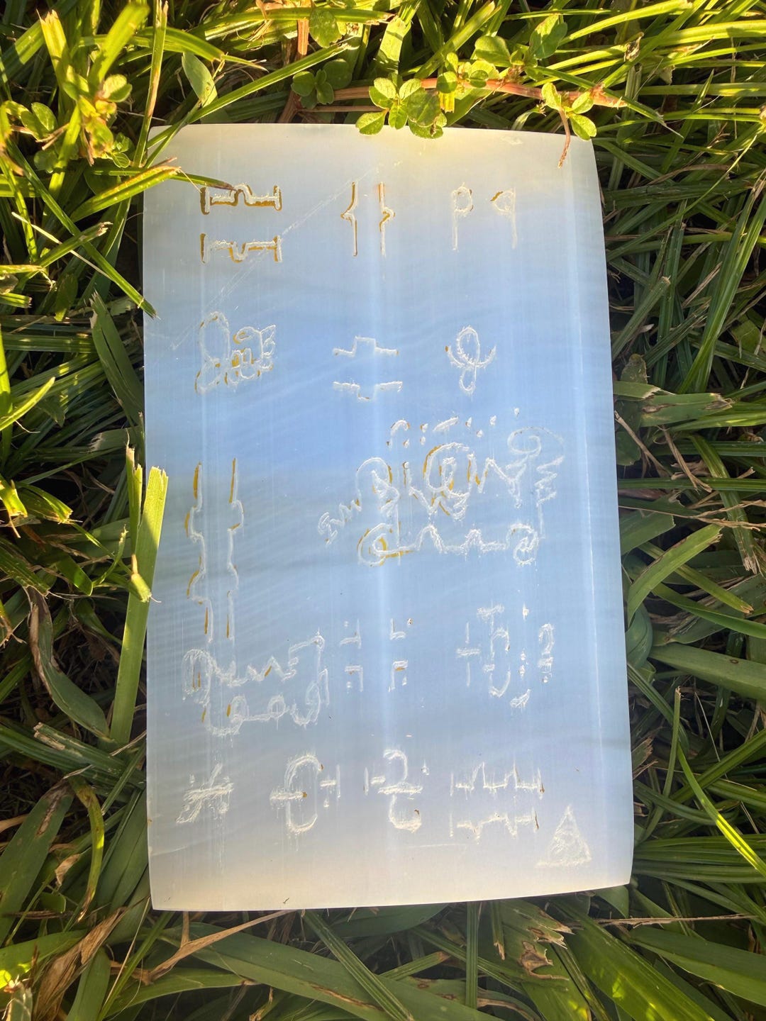 The Great Remembrance Glyphs Selenite Crystal Tablet - Etsy