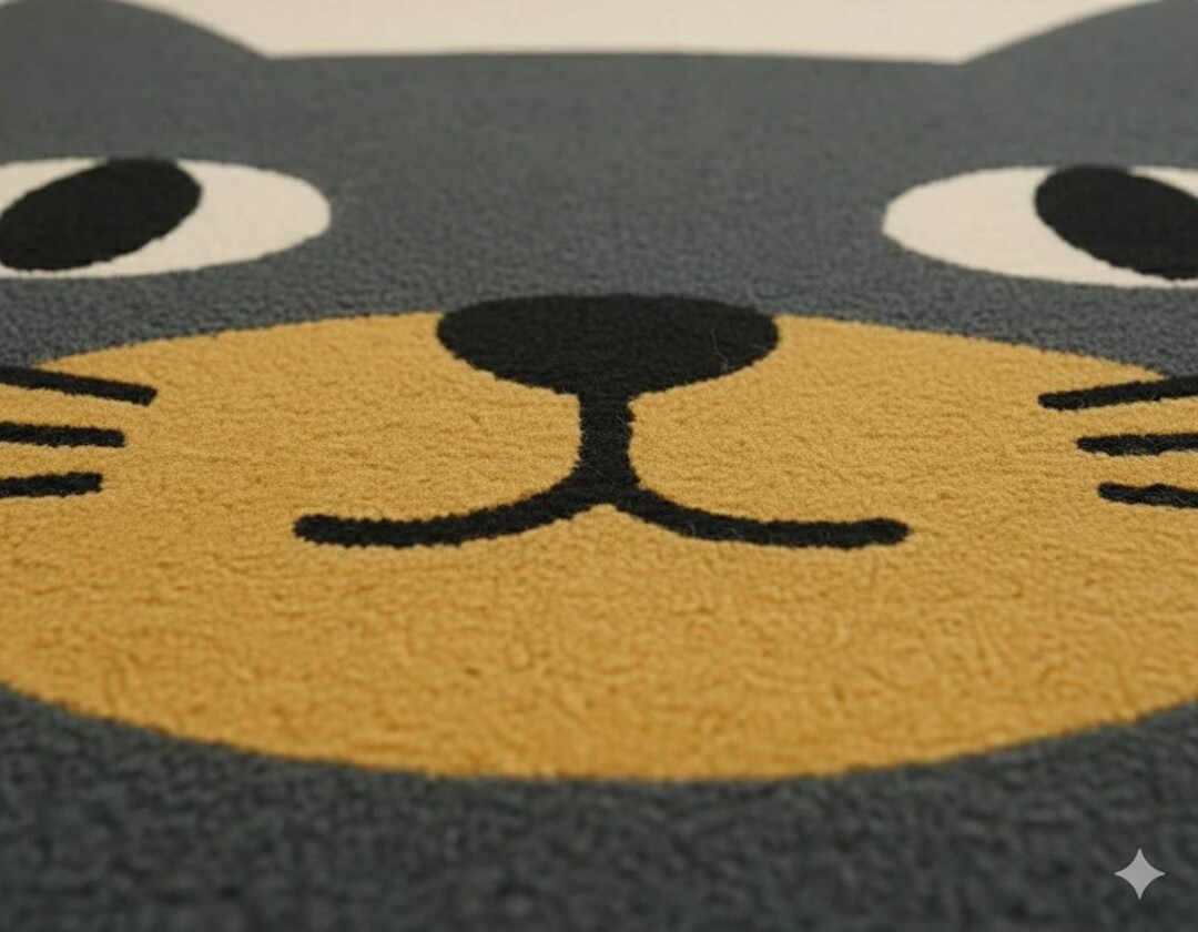 Buy Adorable Cat Design Rug – Modern Kitty Accent Carpet – Soft Floor ...