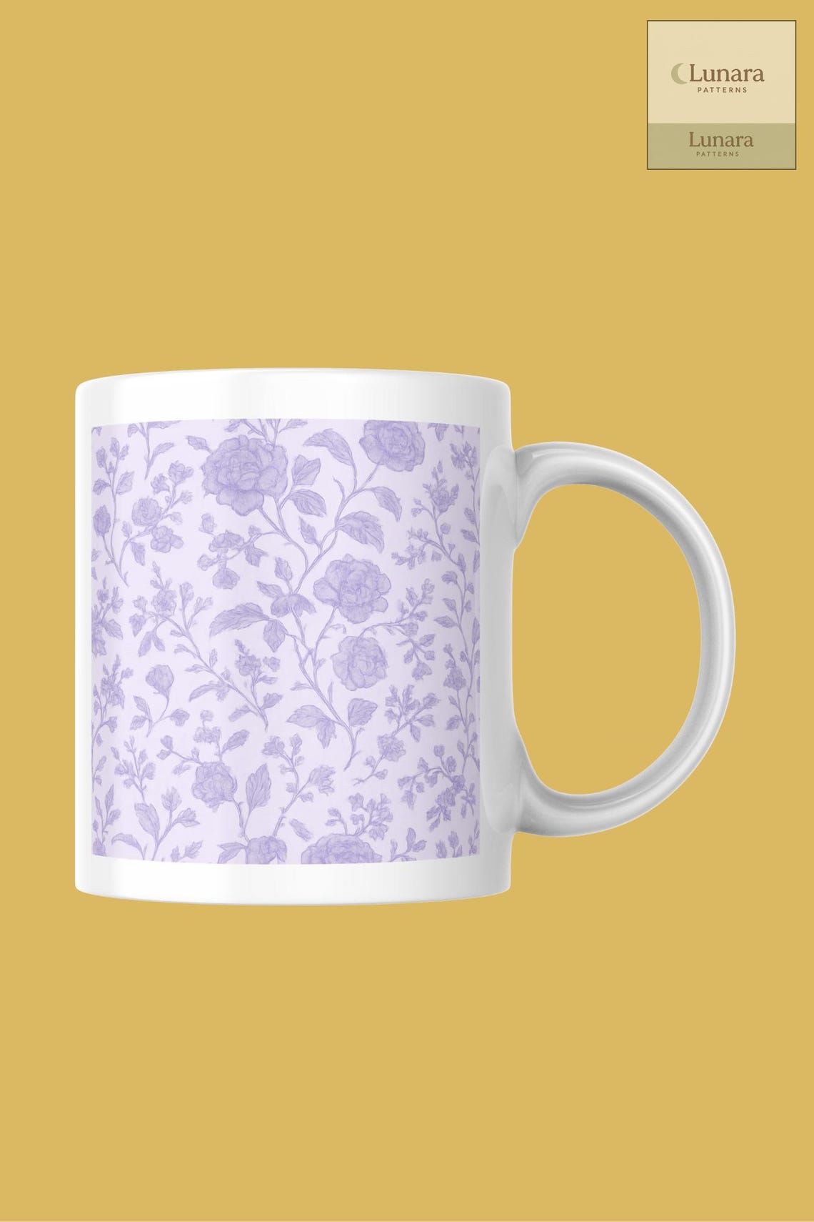 Vintage Purple Toile Floral Pattern - Etsy
