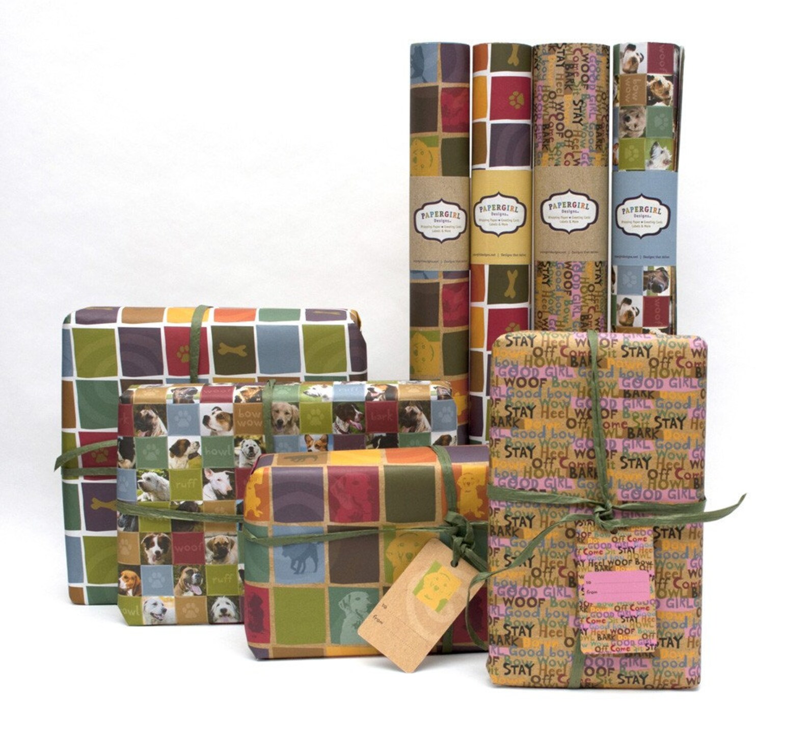 Set of 4 Assorted Dog Themed Wrapping Paper Sheets - Etsy