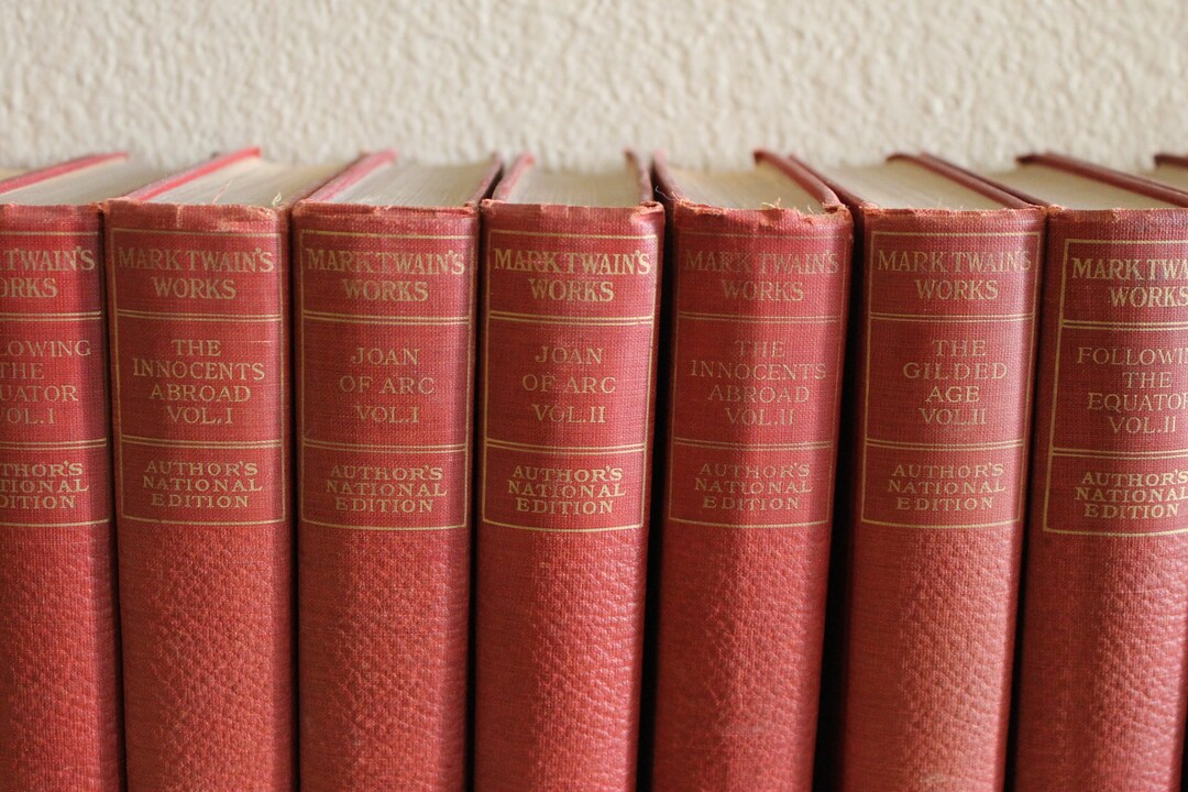 Mark Twain Books Antiquarian Vintage, 21 Book Set - Etsy