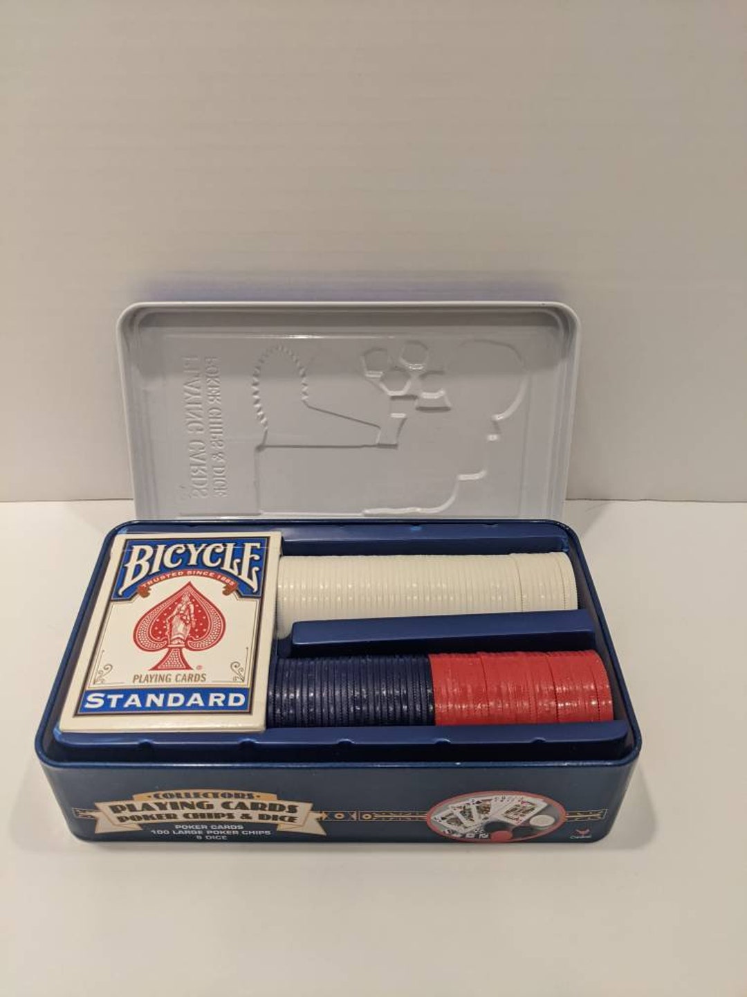 Cardinal 2002 Deluxe Playing Cards Poker Chips and Dice 100 Large Poker ...