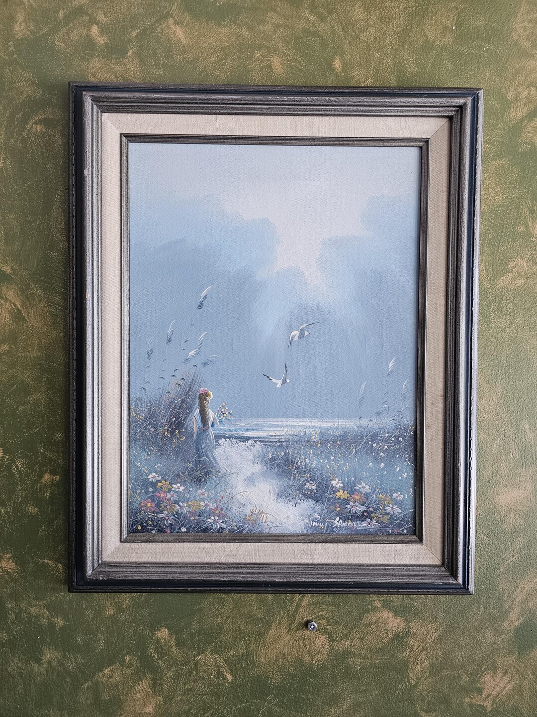 Philip Sandee Framed Canvas Painting, Vintage - Etsy