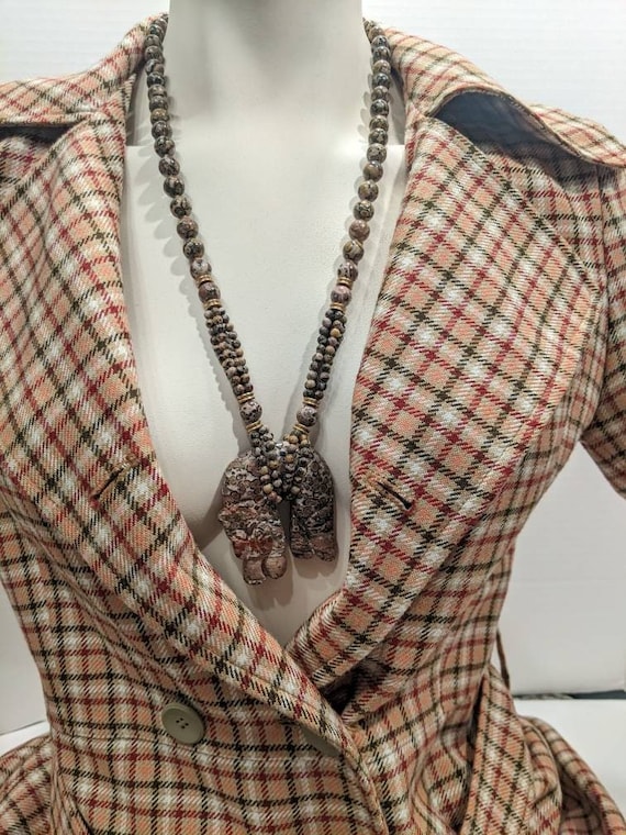 Vintage Stone Leopard Necklace Leopard Skin Jasper Be… - Gem
