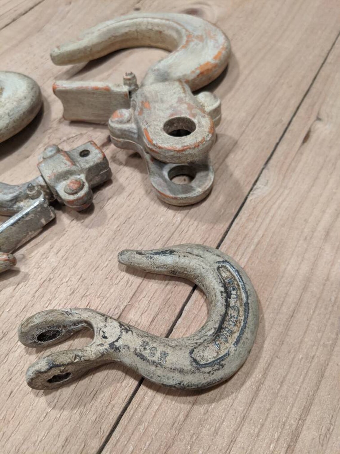 Vintage Forged Chain Hoist Lifting Hooks Distressed - Etsy