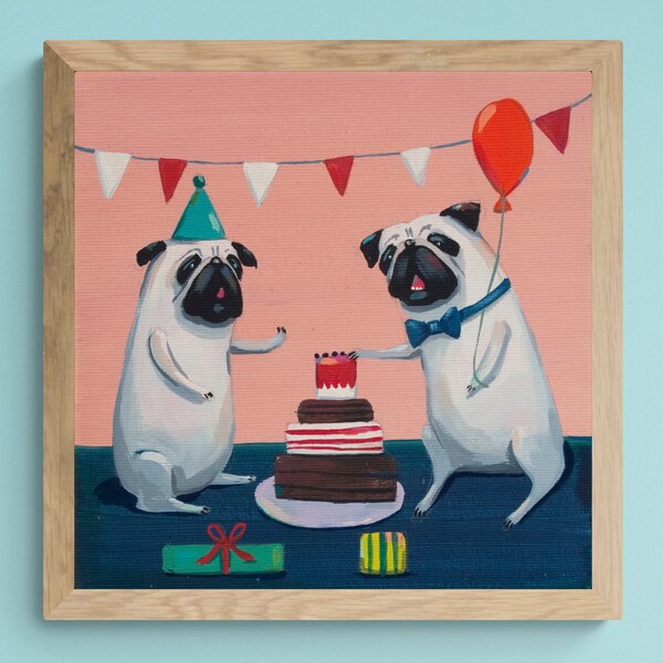 Pug Painting - Etsy