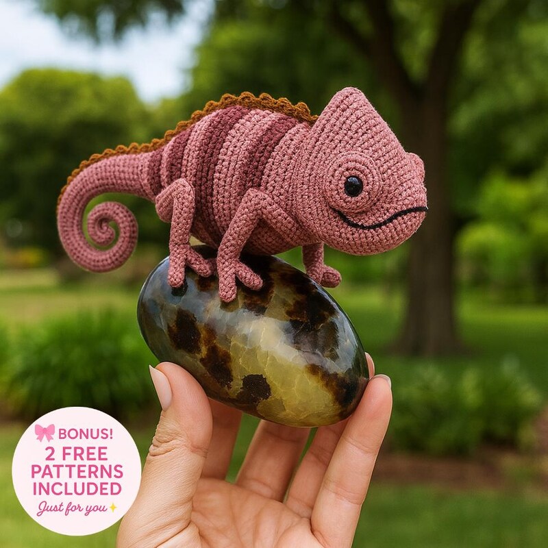 Crocheted Chameleon - Etsy