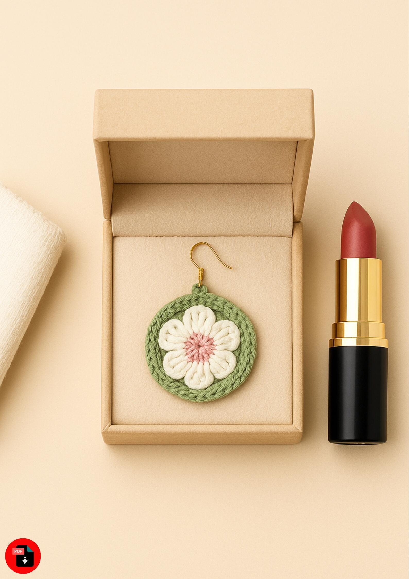 Boho Crochet Flower Earring Pattern PDF – Easy Beginner Jewelry ...