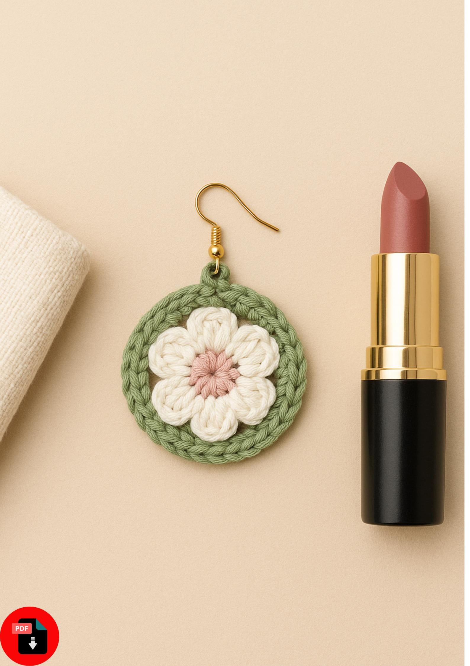 Boho Crochet Flower Earring Pattern PDF – Easy Beginner Jewelry ...