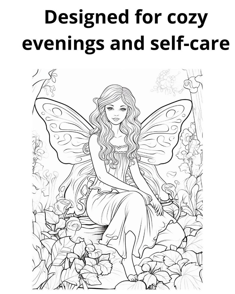 Forest Fairies Coloring Book | 50 Pages Fantasy Art (digital Download ...